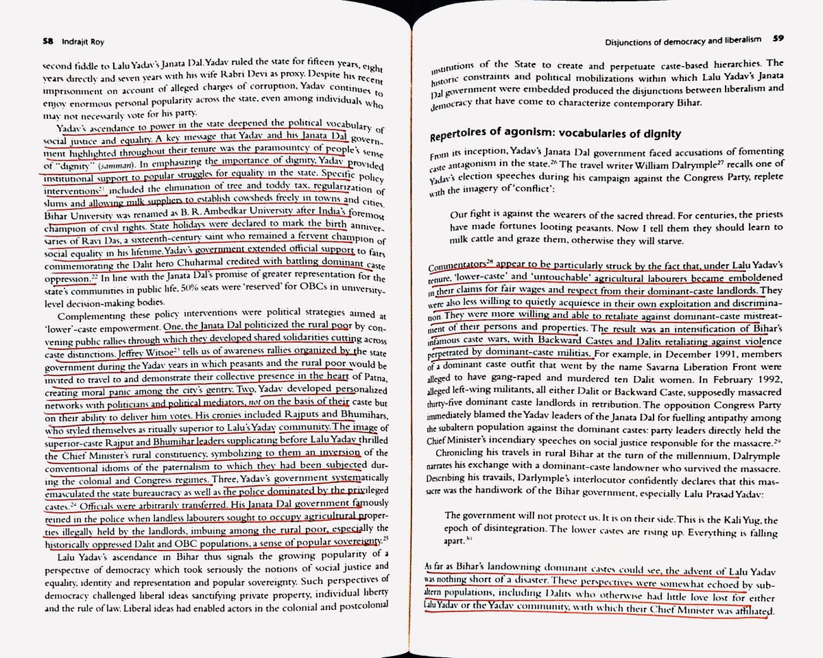 Conrad Barwa on Twitter: "Democracy against Liberalism: Laloo Yadav and the rise of Caste ...
