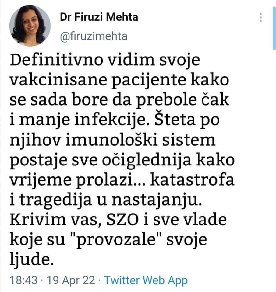 Lovac na programirane idiote on Twitter: "Doktorka o vaxu."