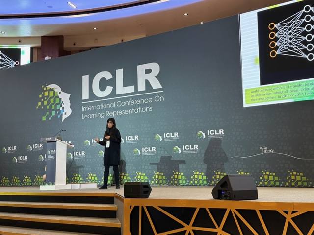 ICLR 2023 on Twitter: "Sofia Crespo gives the first keynote talk on art and AI. #ICLR2023"