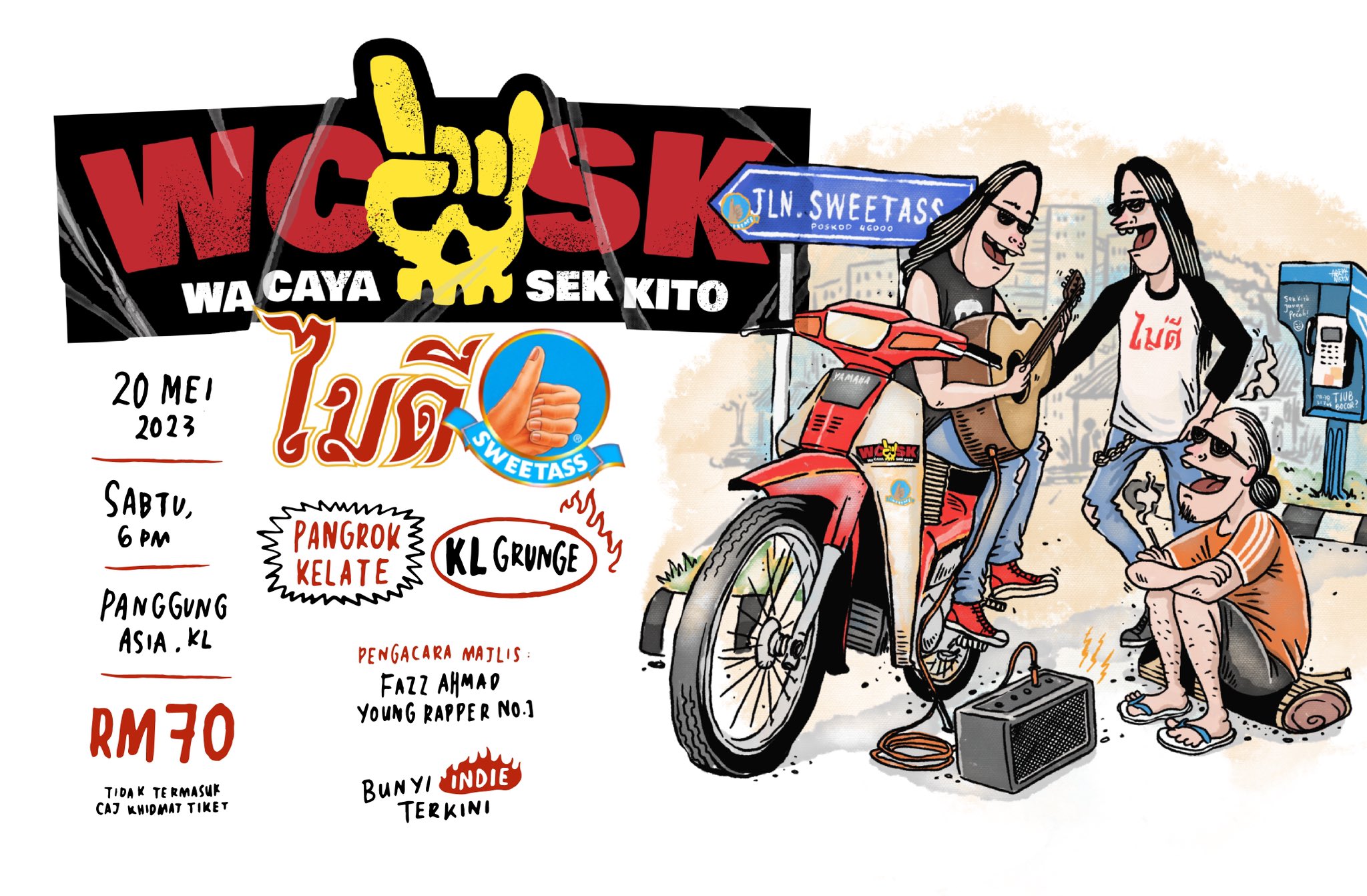TAPAUasia on Twitter: "WA CAYA SEK KITO (WCSK)🤘🔥☠️ Satu acara persembahan muzik anjuran bersama ...