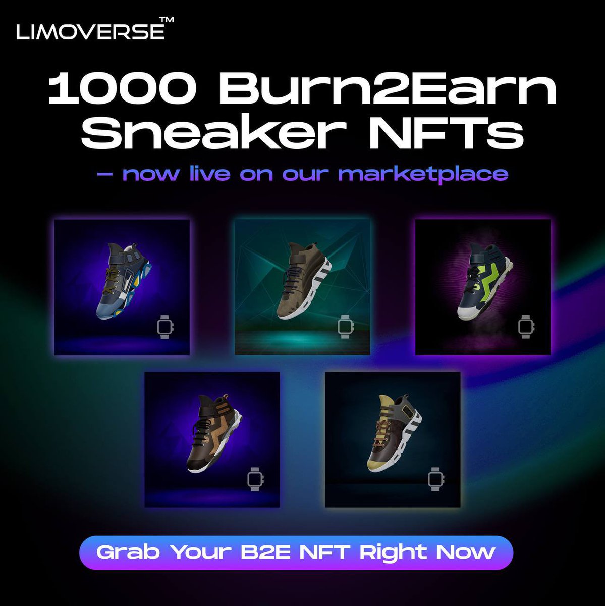 Limoverse on Twitter: "Take your fitness game to the next level 💯 Our 1000 unique Burn2Earn ...