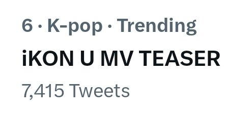 iKON Charts on Twitter: "iKON U MV TEASER is now trending #6 on Philippines and #iKON_TakeOff_D3 ...
