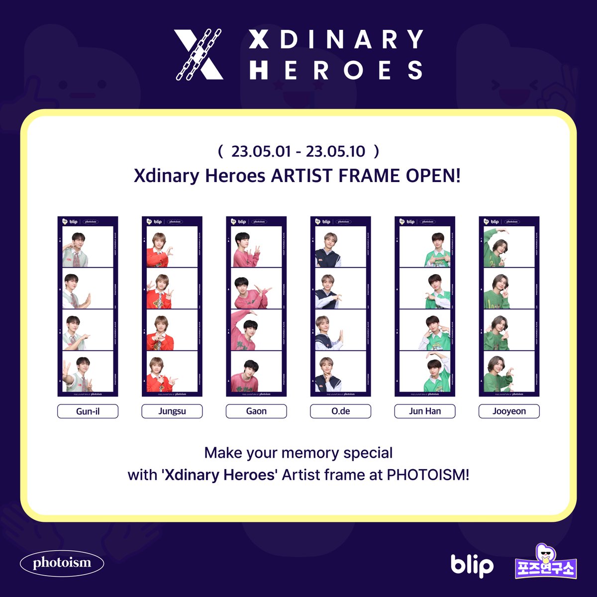 photoism_ph on Twitter: "PHOTOISM X Blip X Xdinary Heroes ARTIST FRAME OPEN ! The photoism frame ...