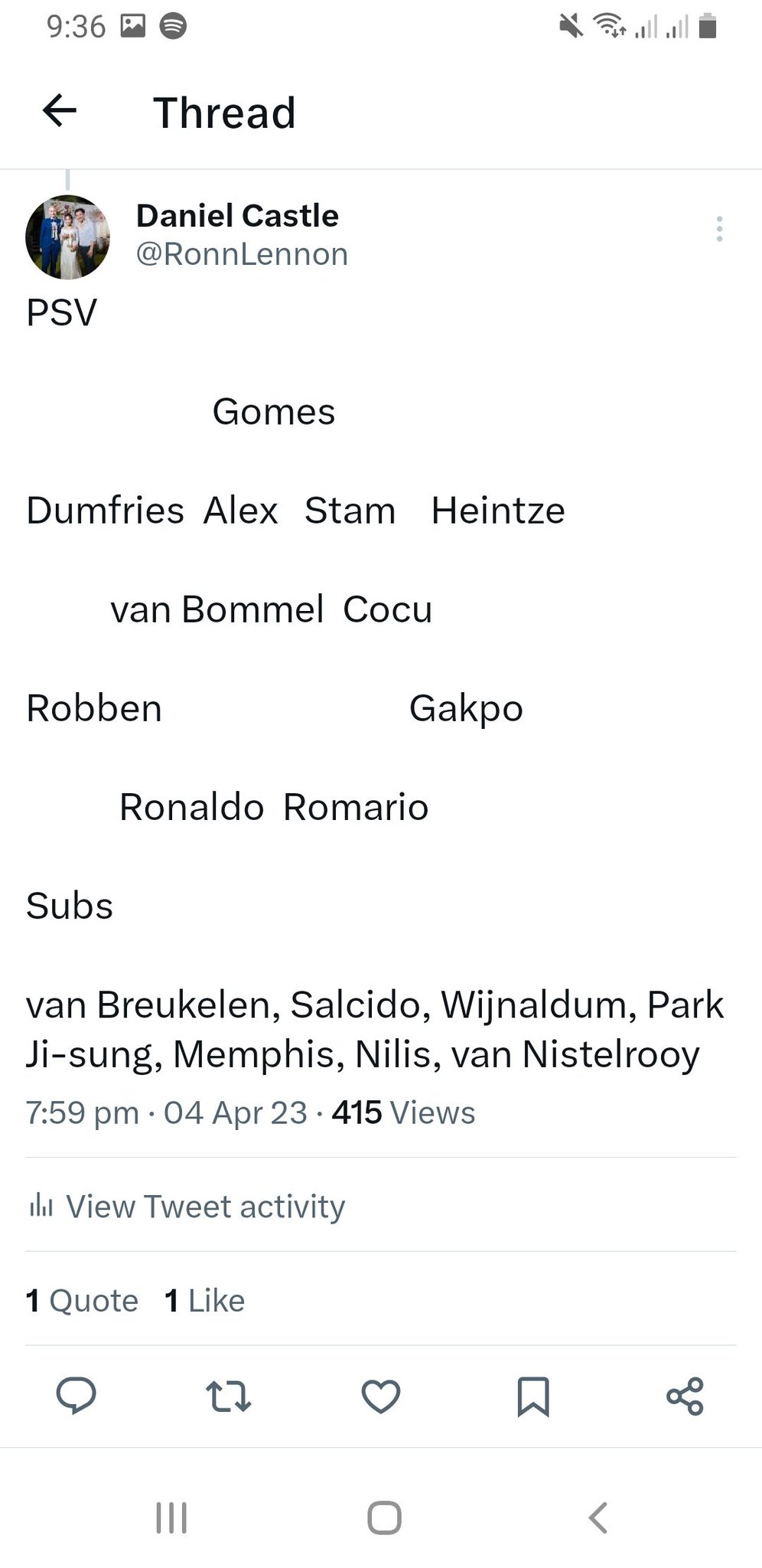 Daniel Castle on Twitter: "Best squad in CL era? https://t.co/lppA32NoTh" / Twitter