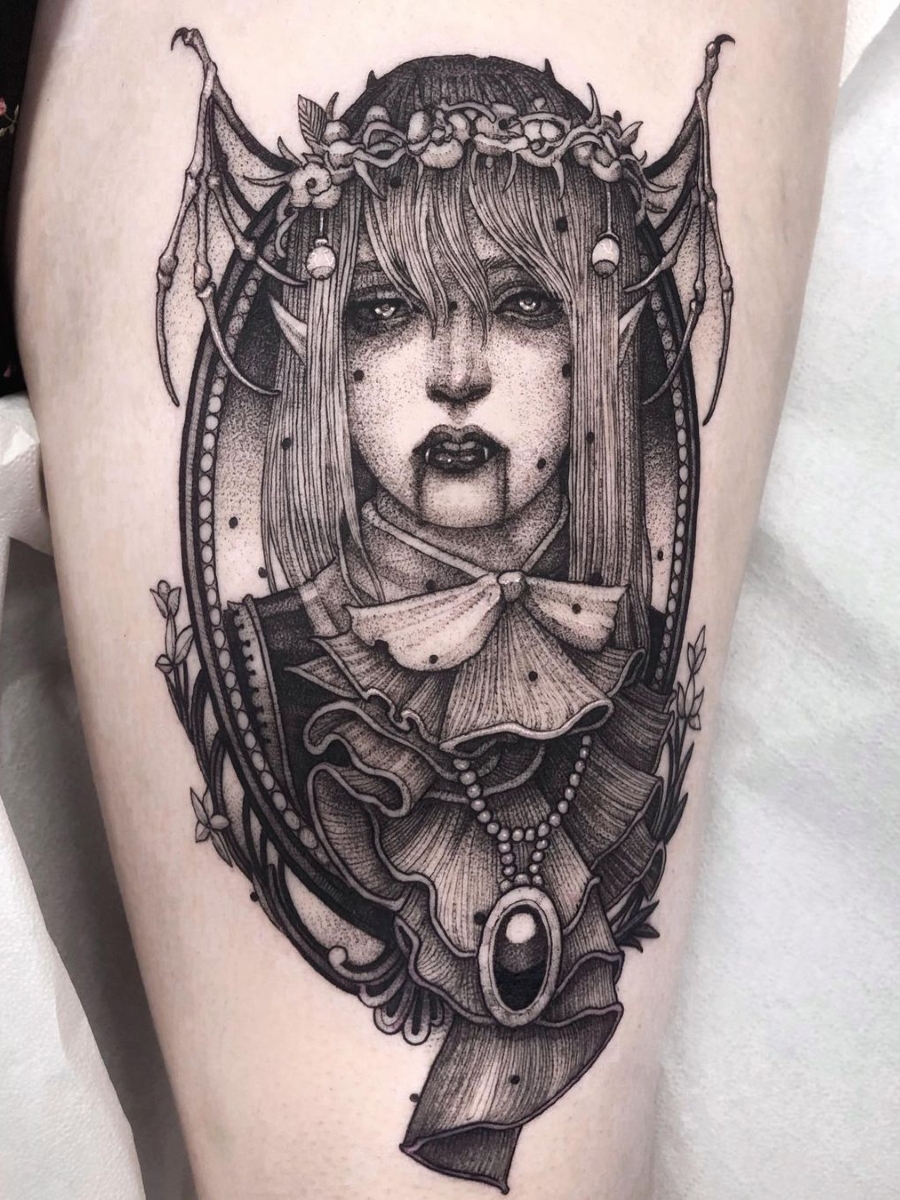 Victorian Woman Tattoo