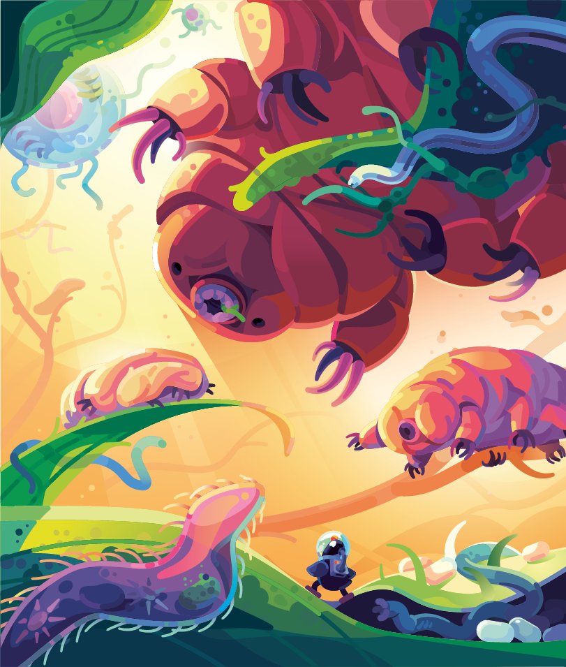 Kurzgesagt on Twitter: "The animals on the May page of the 12,023 calendar are tardigrades and ...