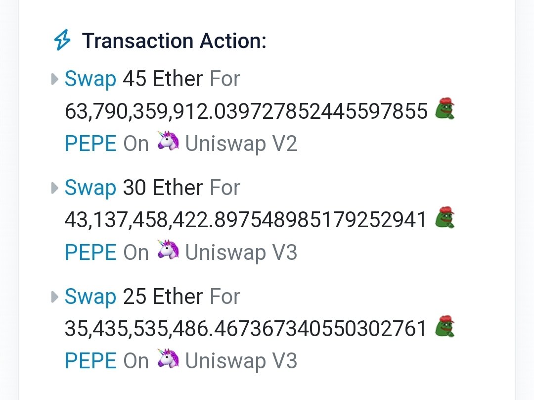 GemsScope on Twitter: "Someone throwed 100 ETH in $PEPE an hour ago I was following transactions ...