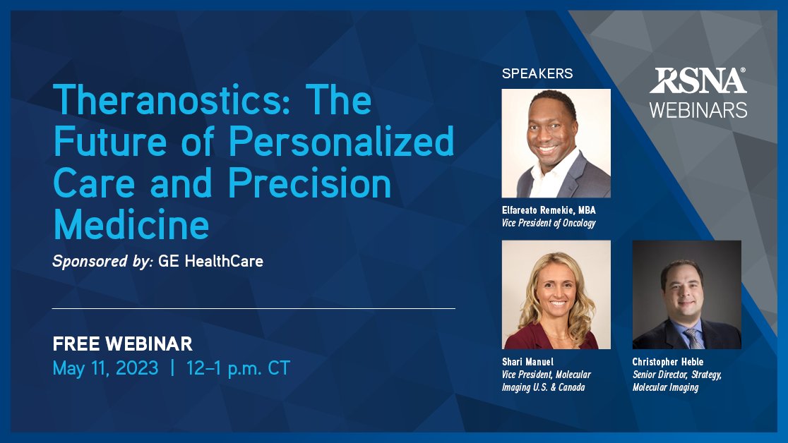 RSNA on Twitter: "Join us next week, May 11, from noon-1 p.m. CT for ...