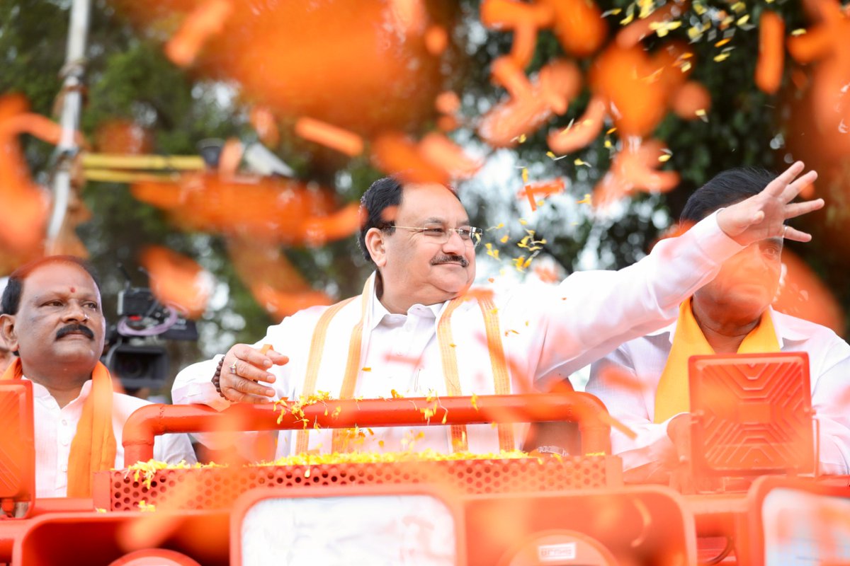 BJP on Twitter: "People participated in huge numbers during the BJP National President Shri ...