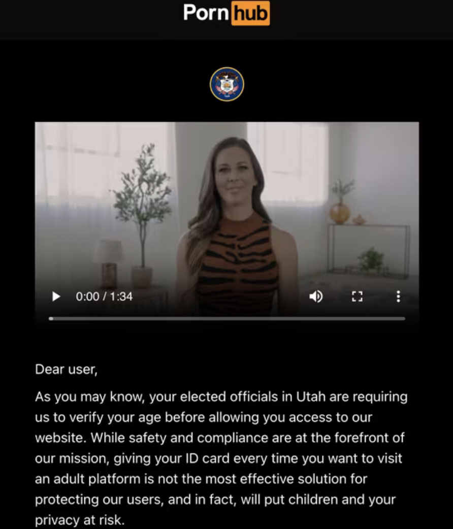 Str8UpGayPorn on Twitter: "Pornhub Blocks All Utah Users Ahead Of Age Verification Law https ...