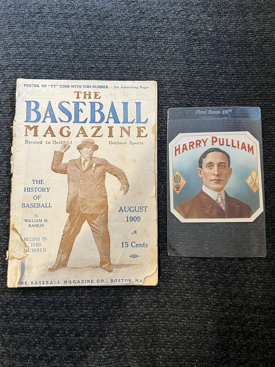 Cards With A Story on Twitter: "1909 copy of Baseball Magazine and an early 1900’s cigar box ...