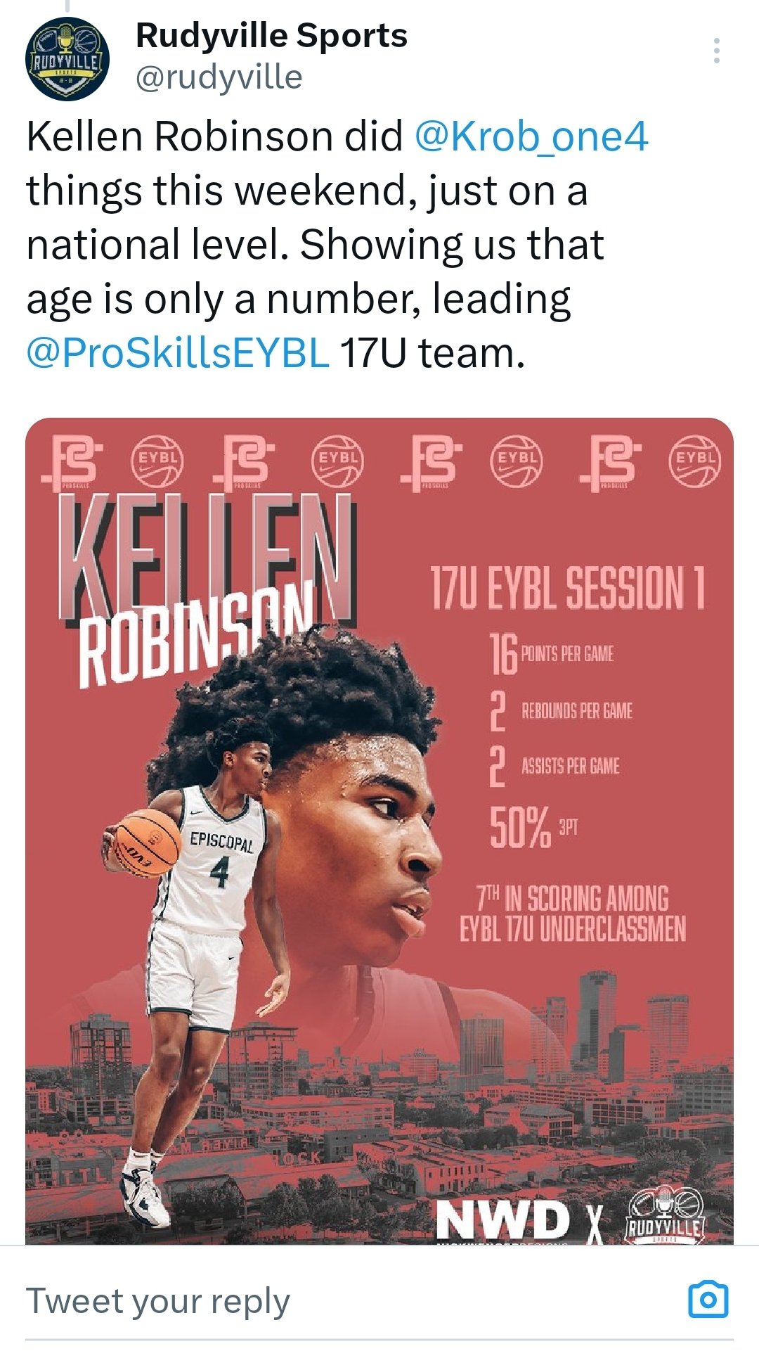Tmac34 on Twitter: "@ebosshoops Great article!! Kellen Robinson 2024 , playing up on 17's EYBL ...