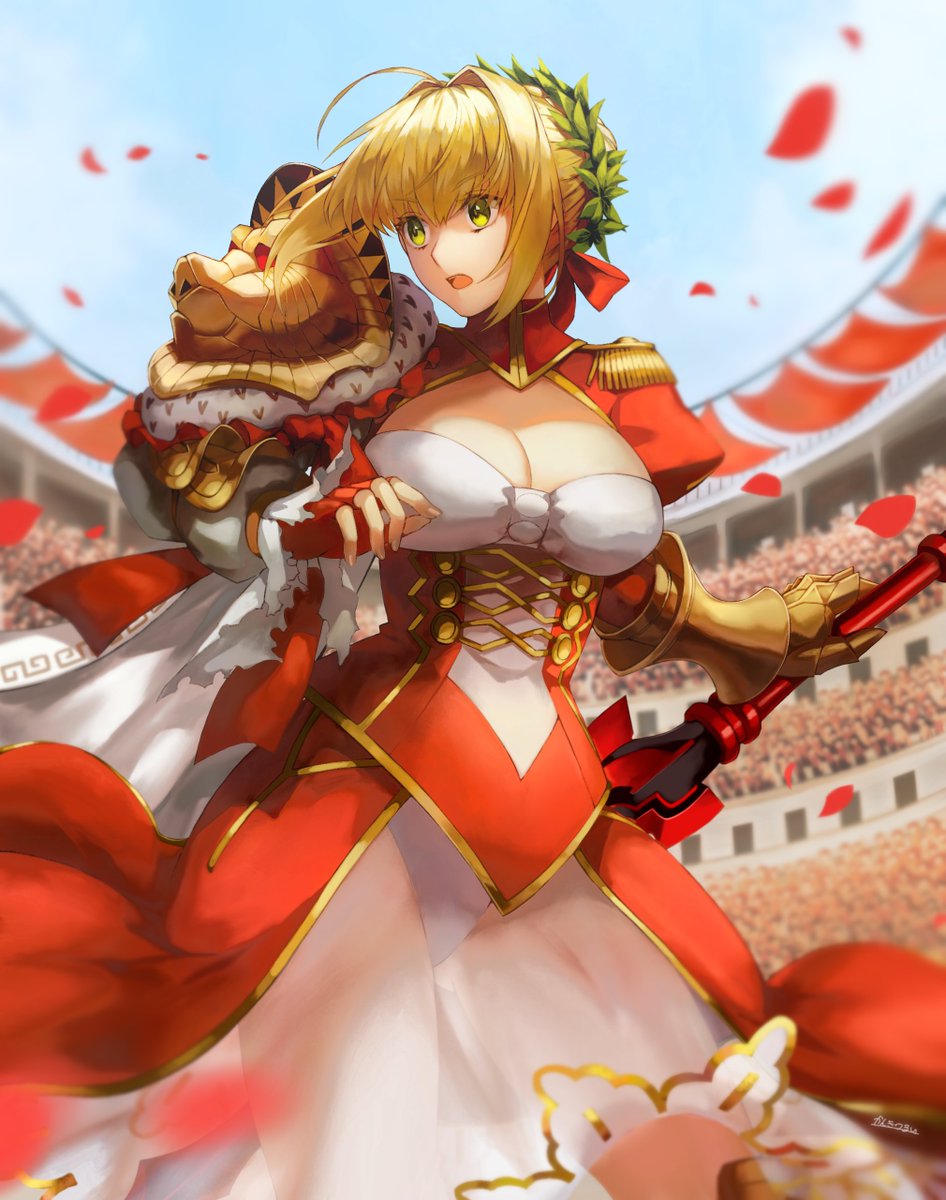 FGO「リリムハーロット、壮大なネロイベントでテンションが上がっております🌹🥀 (皇」|柑橘類🍊のイラスト