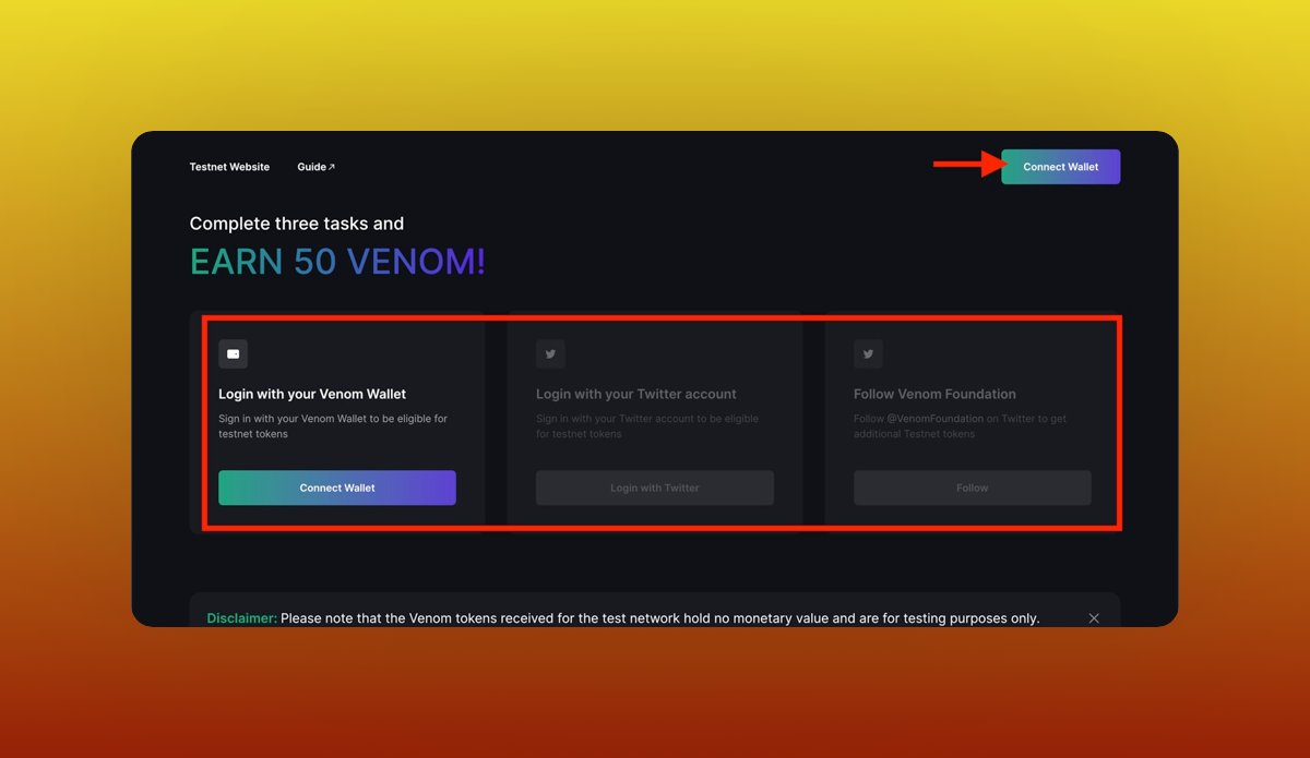 HEADBOY 🦇🔊 (💙,🧡) 🛸 on Twitter: "Now Let’s Get Faucet, Visit https://venom.network/tasks ...