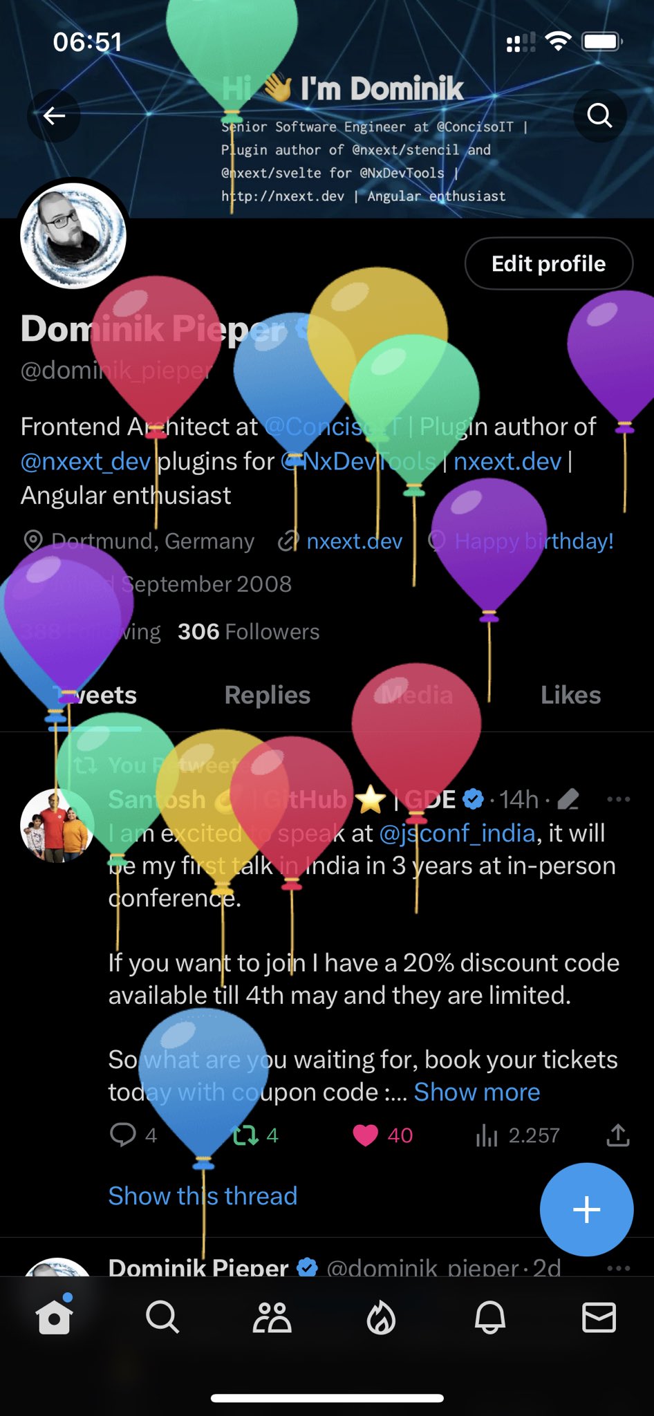 Dominik Pieper on Twitter: "Yay, it's my ballonsday. What a strange year with definitively more ...