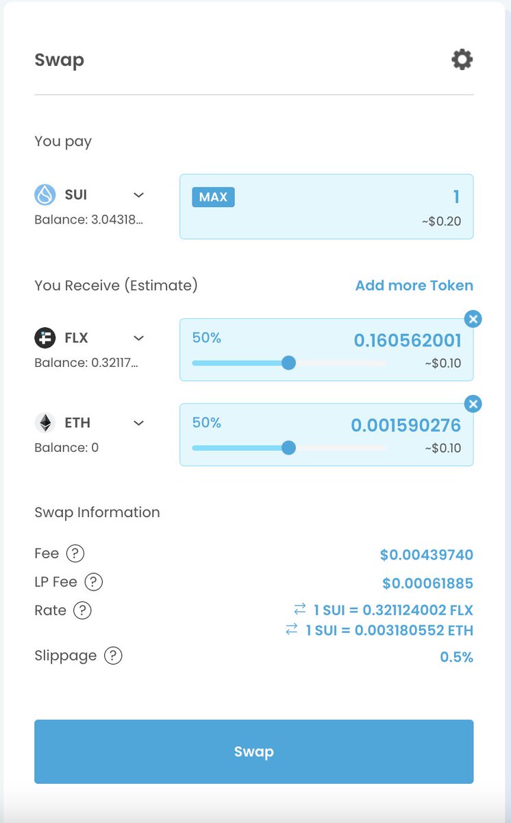 Suipiens 🦍💧 on Twitter: "3/ Swap Tokens you can swap one token to multiple tokens and vice versa ...