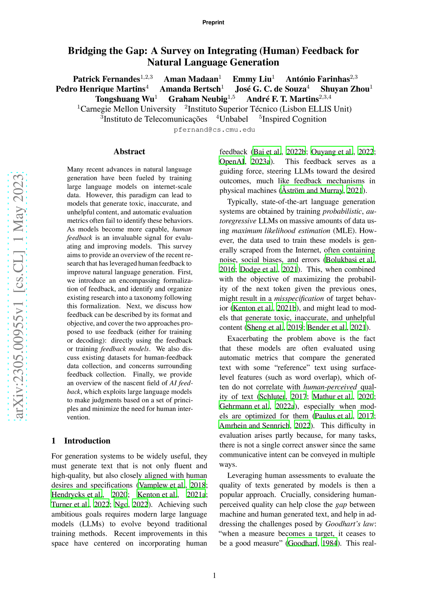 Semisance on Twitter: "Bridging the Gap: A Survey on Integrating (Human) Feedback for Natural ...