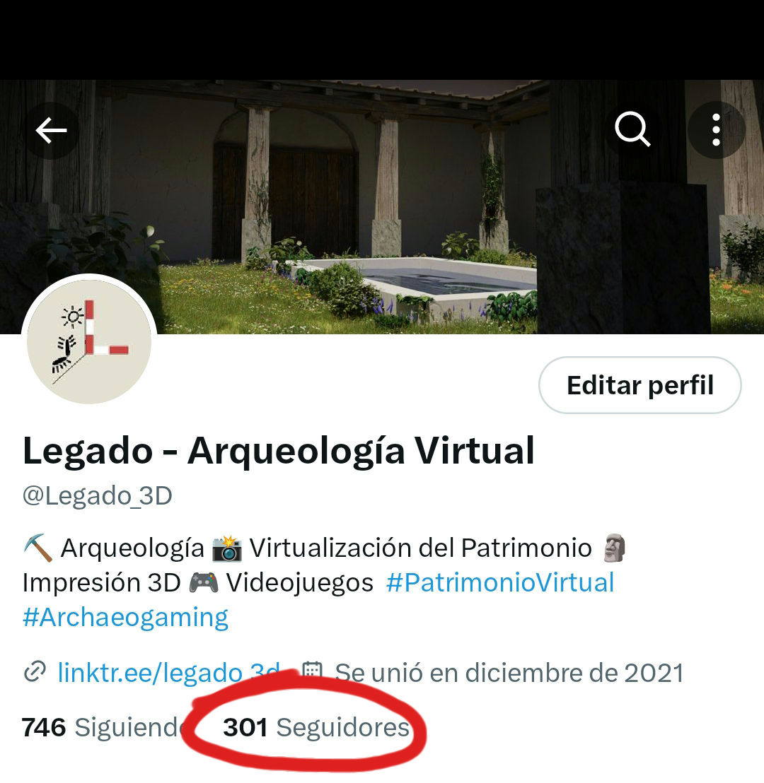Legado - Arqueología Virtual on Twitter: "¡Buenos días! ¡Hemos llegado a los 300! Para mí es muy ...