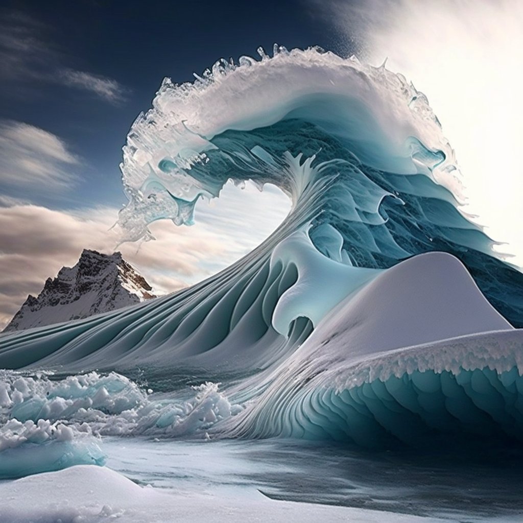 Frozen Tsunami Wave