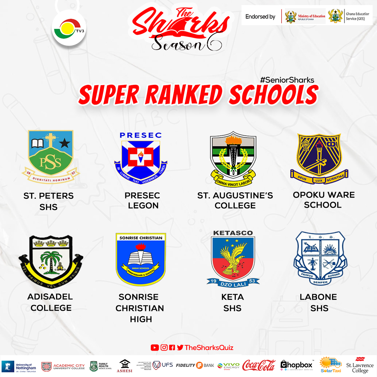 The Sharks Quiz on Twitter: "Our super-ranked schools are on standby for the winners of the ...