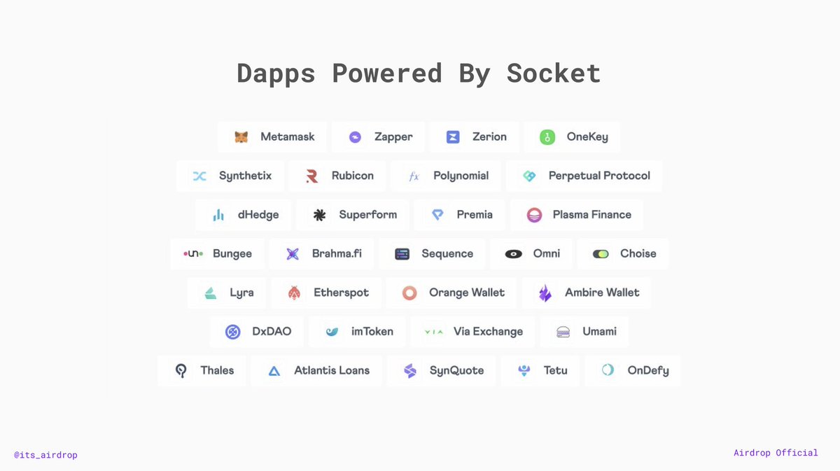 🚁 Potential Airdrop: Socket It's a cross-chain interoperability protocol that, like LayerZero ...