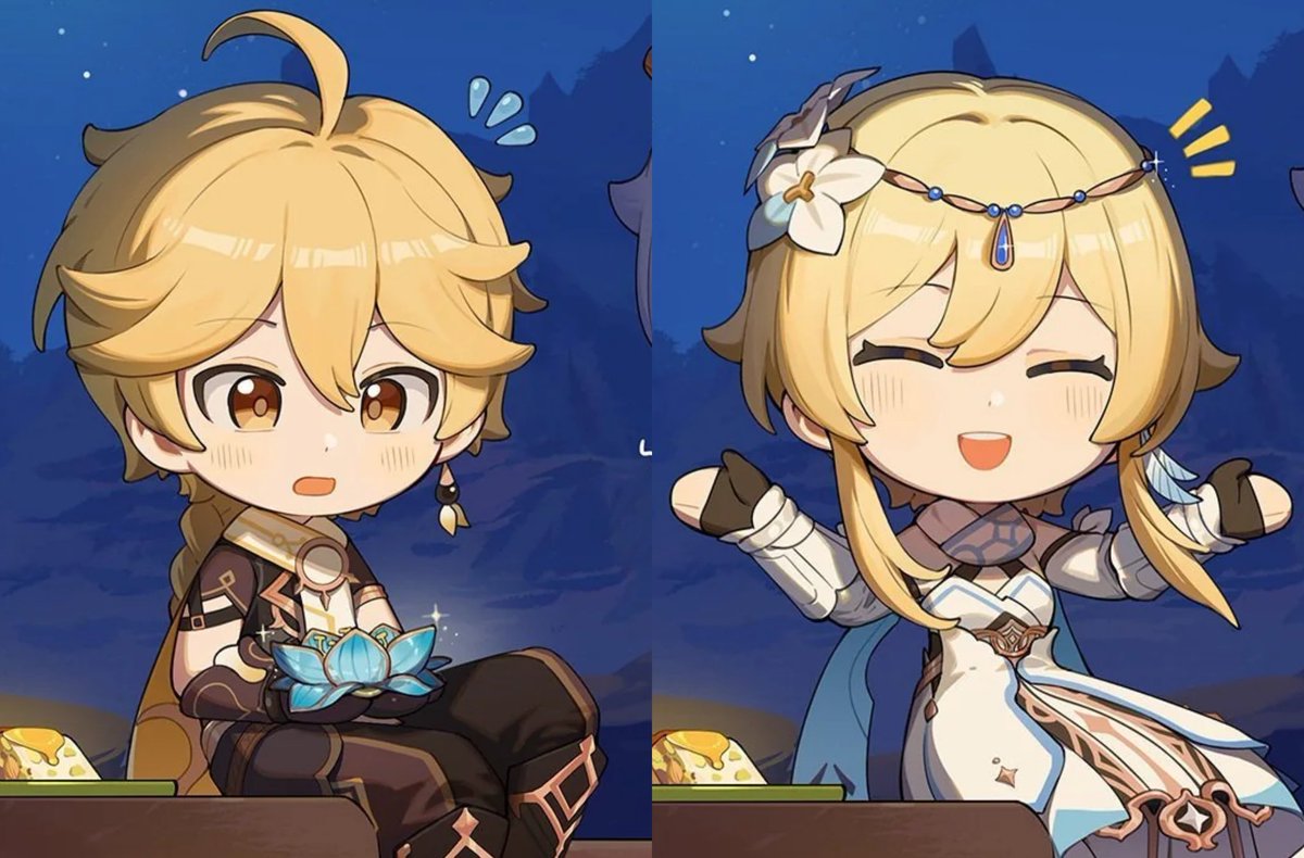 Genshin Universe on Twitter: "RT @GenshinUniverse: Expresiones tiernas de Aether y Lumine en un ...