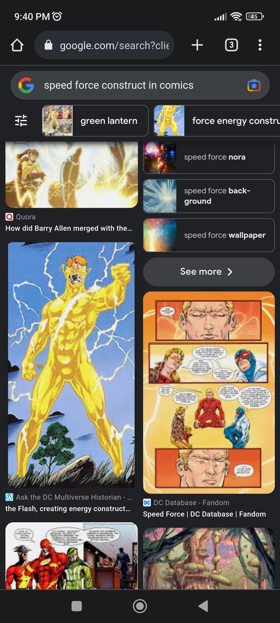 kunal on Twitter: "@hiddenhush Friendly reminder in comics speed force can make constructs for ...