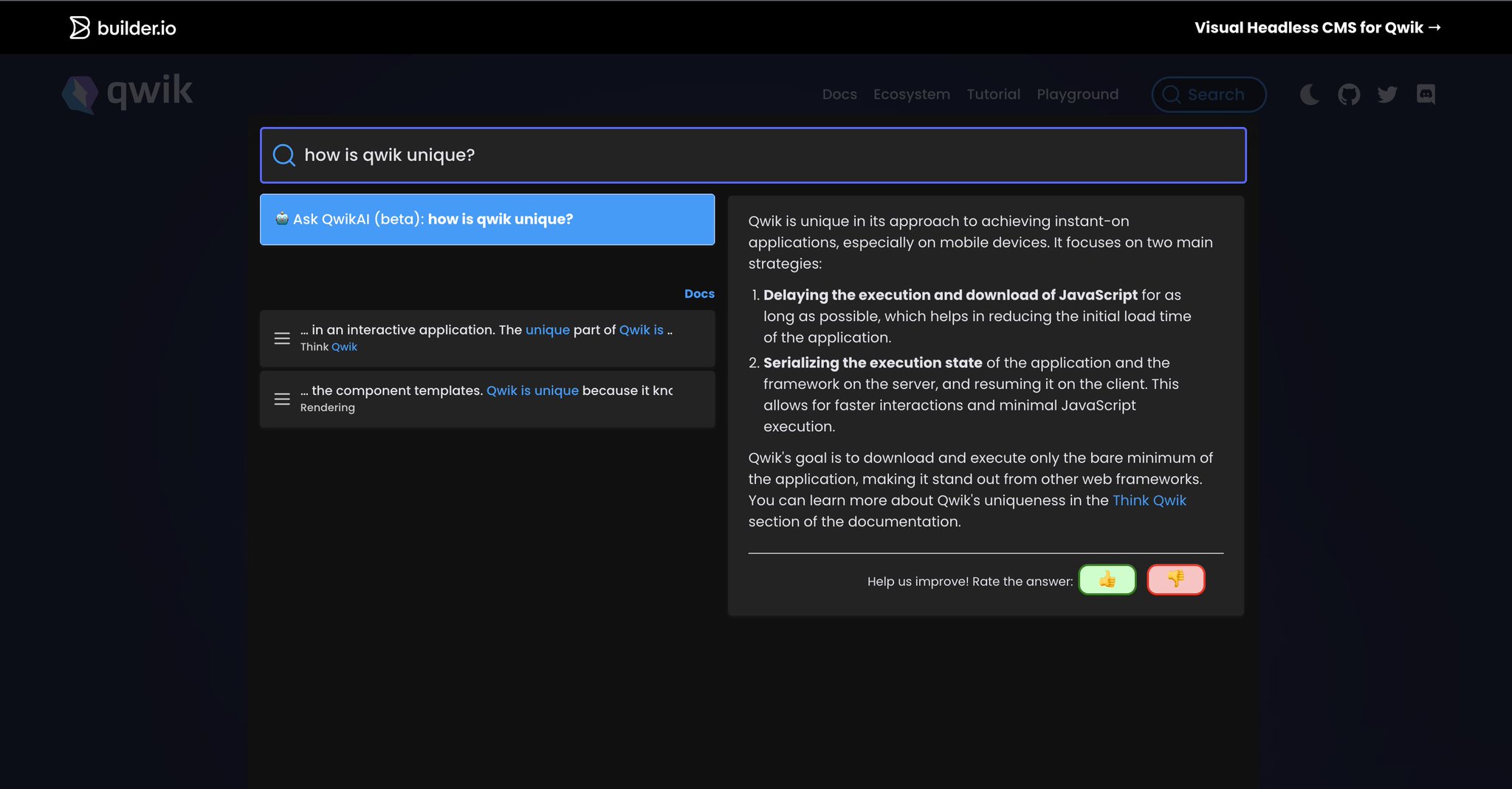 Qwik on Twitter: "@tandotng thanks!! have you tried Qwik AI? https://t.co/8U2cAVWxFR" / Twitter