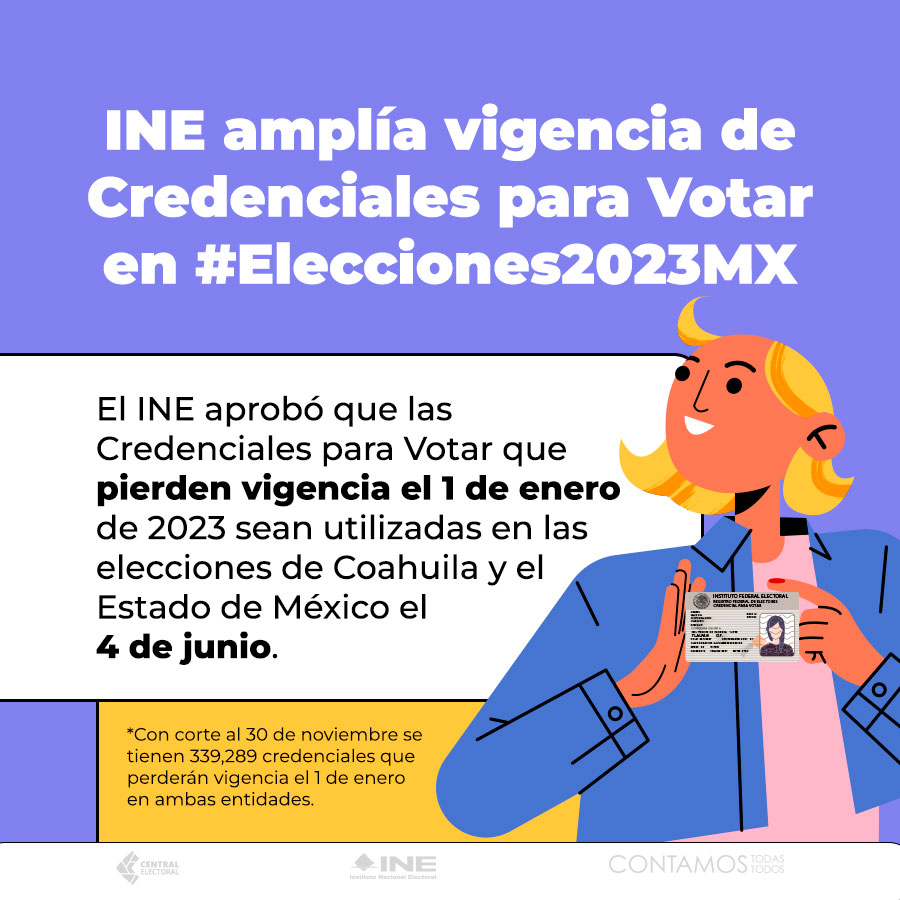 @INEMexico on Twitter: "🪪 El INE amplía la vigencia de las Credenciales para Votar en #Coahuila ...