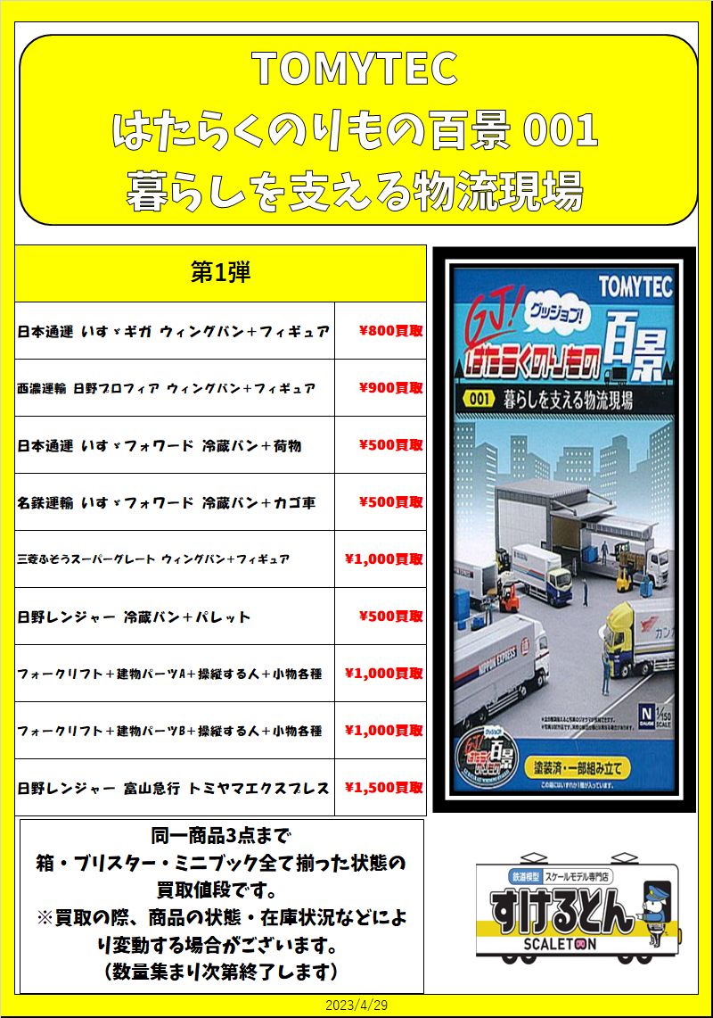 鉄道模型 すけるとん on Twitter: "〇買取情報〇 #トミーテック #はたらくのりもの百景 001・2 買取表 #Nゲージ #TOMYTEC #ジオコレクション 箱・ブリスター・付属 ...