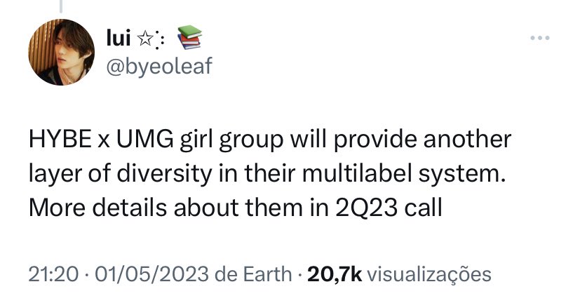 HYBE X GEFFEN GIRLS BRASIL || FAN ACCOUNT on Twitter: "[🚨] • 02.05.23 – Através de uma chamada ...