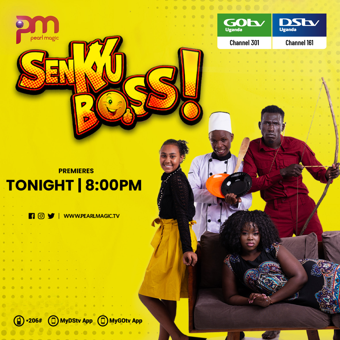 GOtv Uganda on Twitter: "Senkyu Boss premieres tonight on Pearl Magic! 🅐🅝🅓, 🅦🅔 🅒🅐🅝'🅣 🅦🅐🅘🅣!# ...