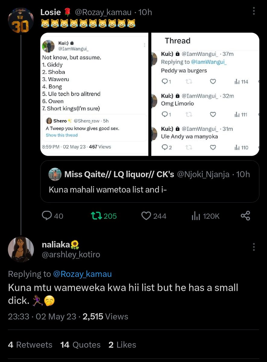 Seyyid Bargash Koech Kipkorir on Twitter: "Lmao my Bois wish that list never got to see the ...