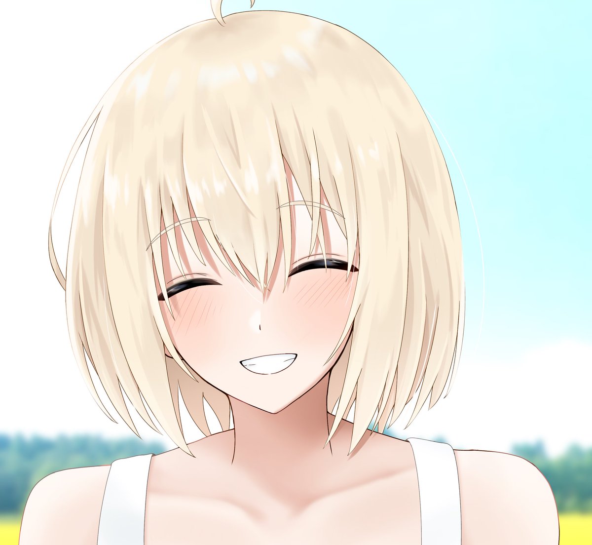 「たまには屈託のない笑顔を」番場のイラスト