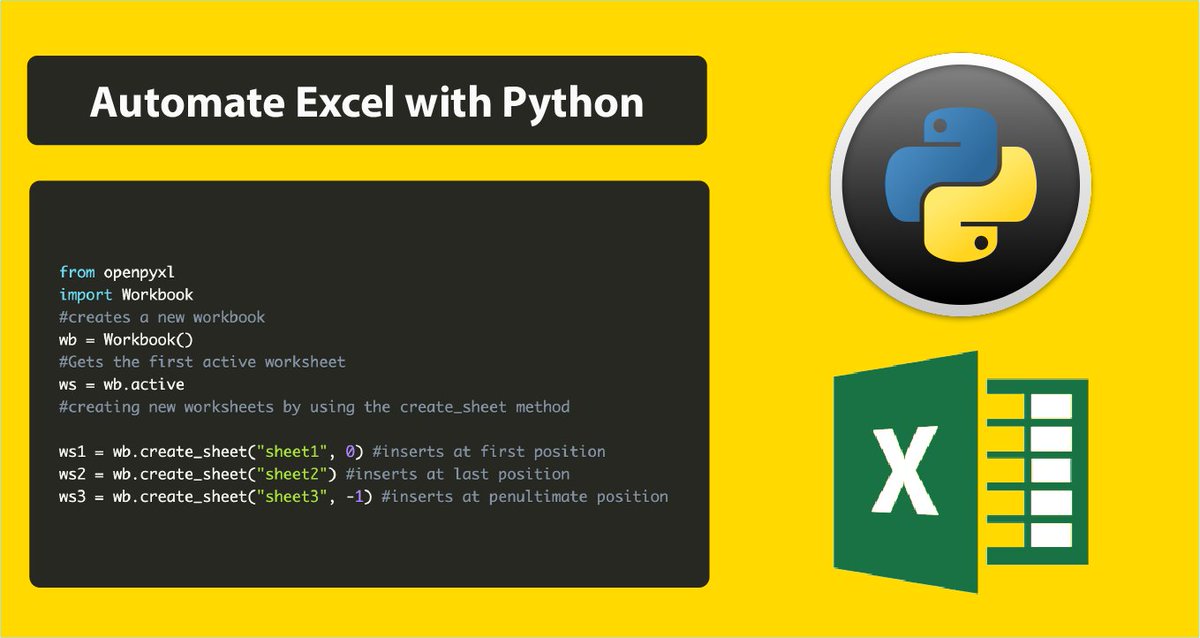 Python Programming On Twitter How To Automate Excel With Python Python Excel Tutorial