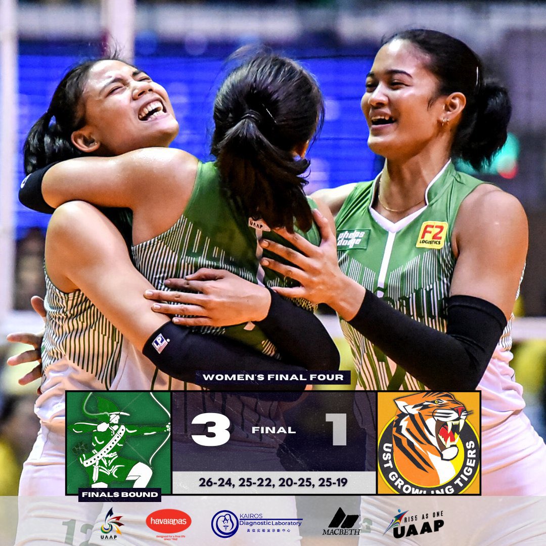 gabø | DLSU Finals Bound ️ on Twitter: "THAT’S IT! DLSU LADY SPIKERS ...