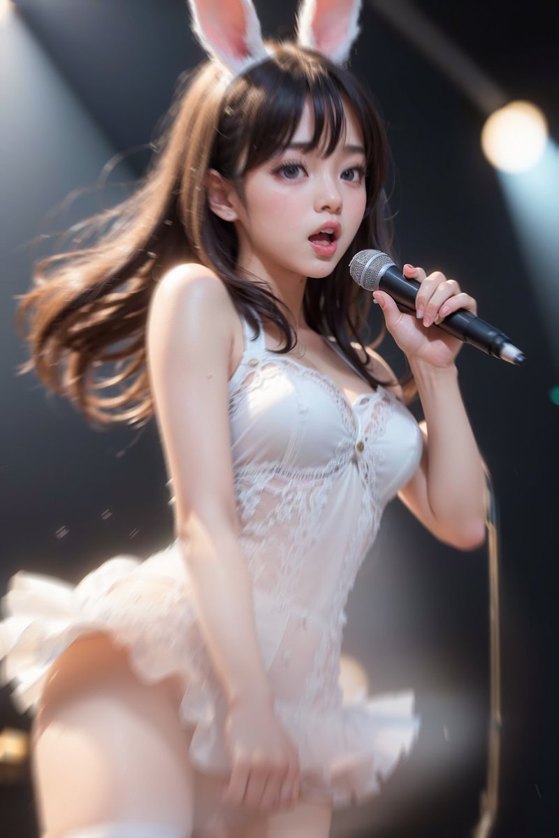 Kei aono（AI画像用アカウント） on Twitter: "RT @harusky2019: ピョンピョン 飛び跳ねる 白うさぎ♡ #AIグラビア #AI美女 #AIアイドル"