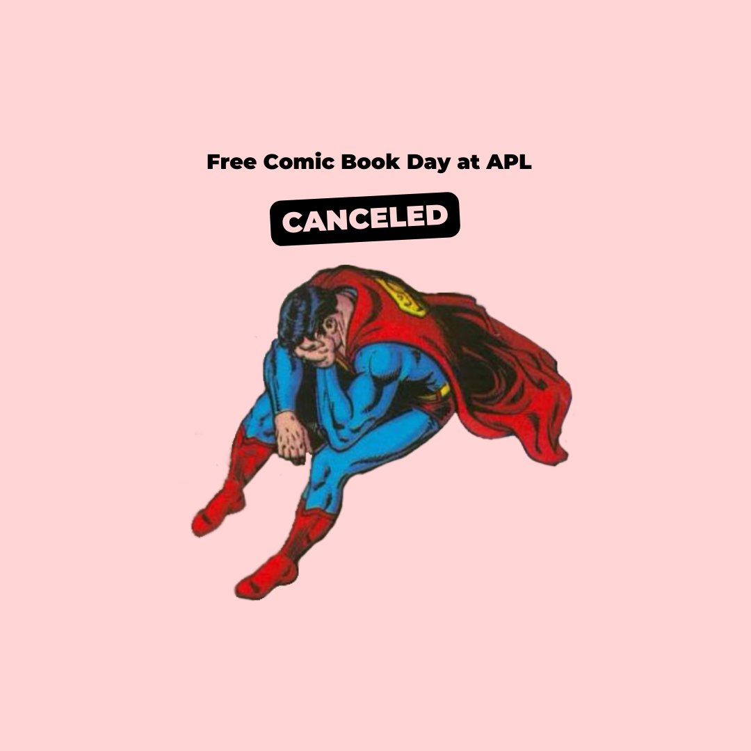Albany Public Library on Twitter: "Some disappointing news, friends. Free Comic Book Day at APL ...