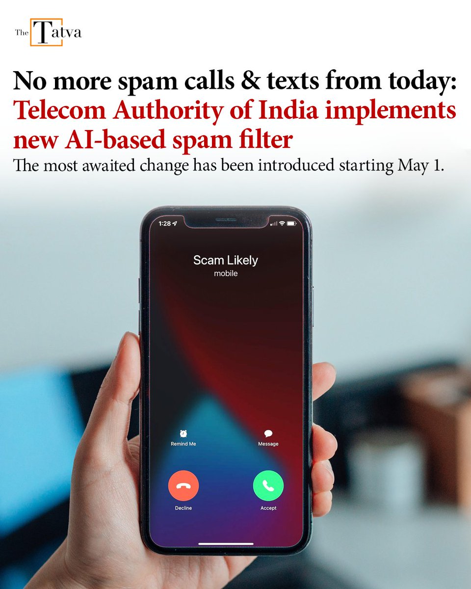 Chandra on Twitter: "AI driven spam filters ~ curb spam calls & SMS"