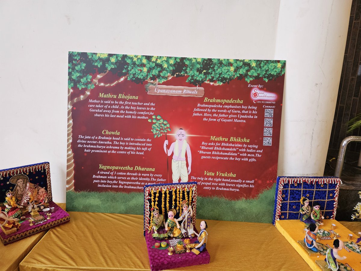 We had the Ashrama/Gurukula theme for Son's #Upanayana today. Also had ...