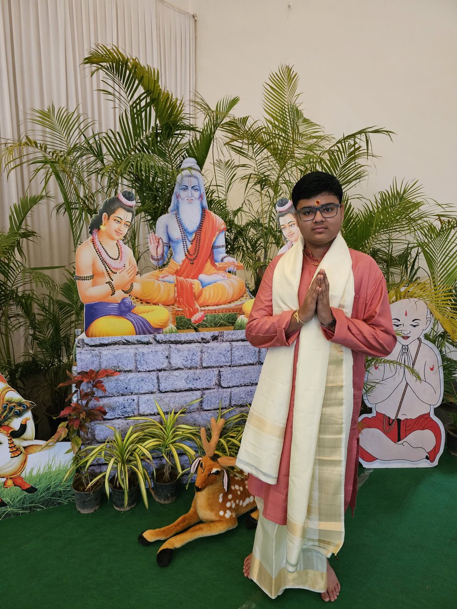 We had the Ashrama/Gurukula theme for Son's #Upanayana today. Also had ...