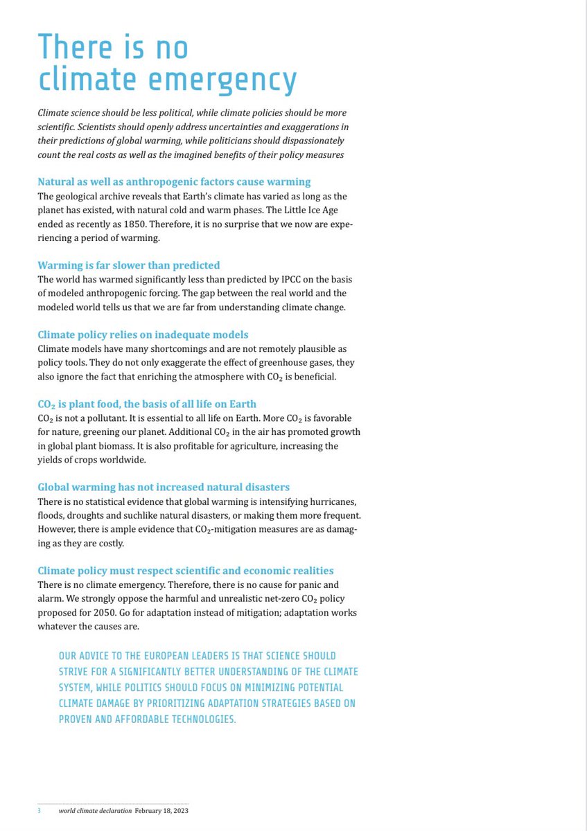 Ran Levy on Twitter: "World Climate Declaration. There is no climate ...