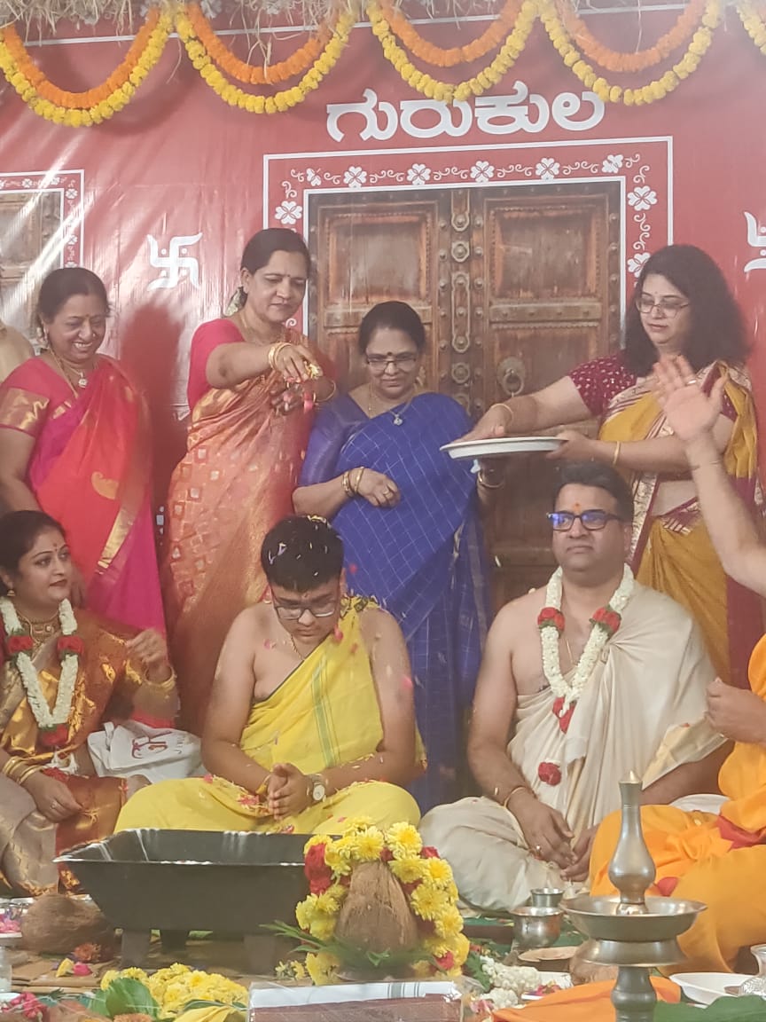 We had the Ashrama/Gurukula theme for Son's #Upanayana today. Also had ...
