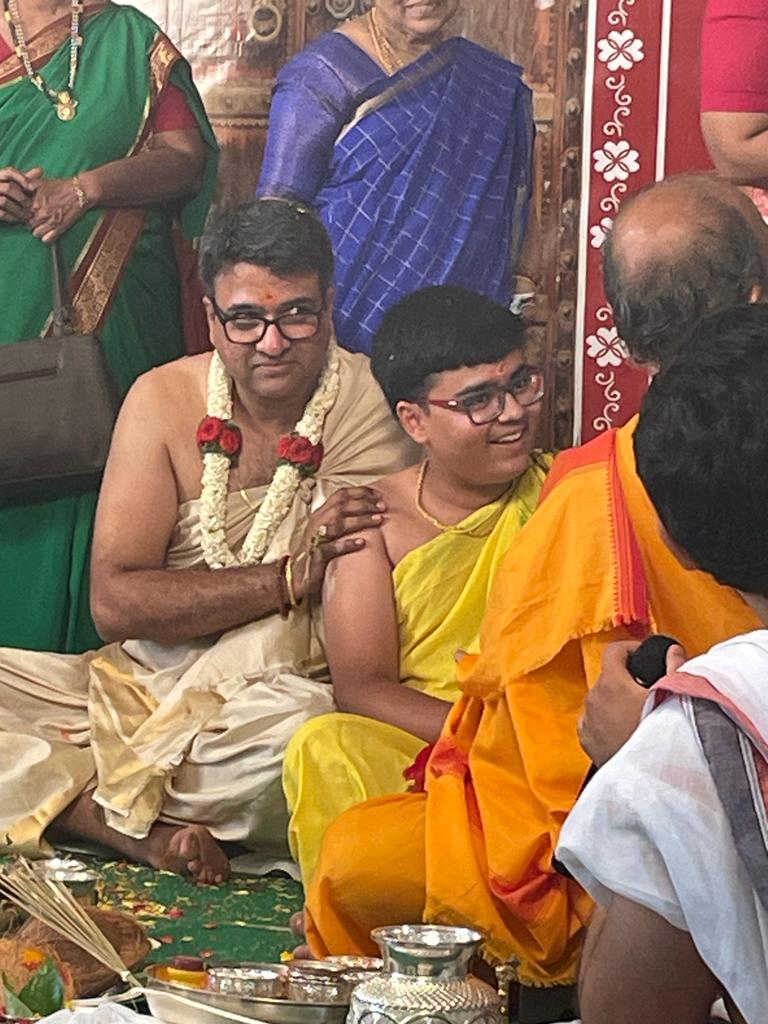 We had the Ashrama/Gurukula theme for Son's #Upanayana today. Also had ...