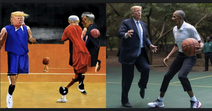 Obama Playing Basketball