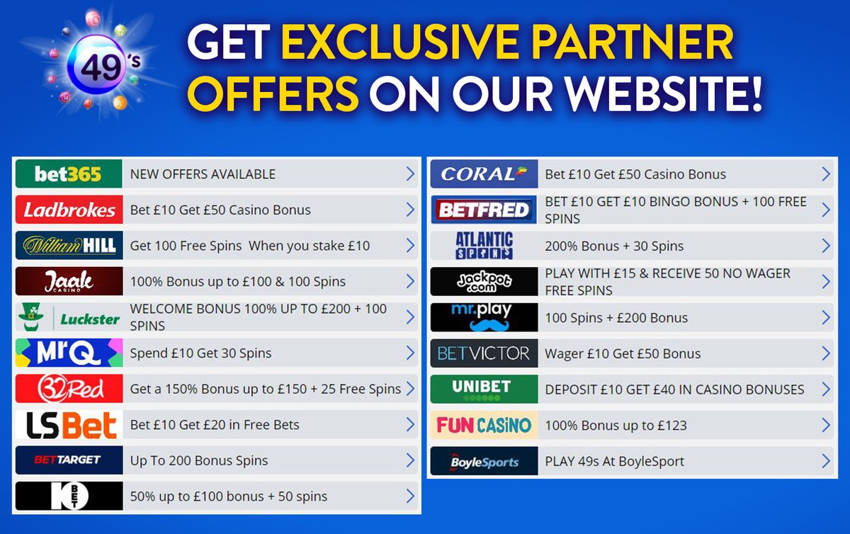 49's Draw on Twitter: "Check out our exclusive partner offers on our website here: https://bit ...