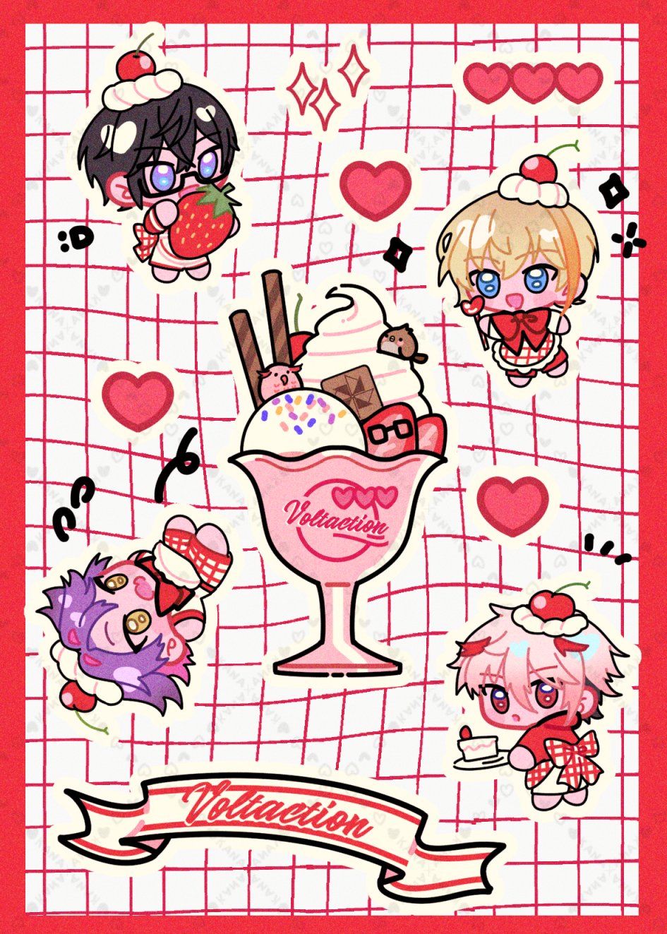 ☕️宙sora🦉COO-J08 on Twitter: "Voltaction sundae! 🍒 #VOLTACTIONハーフアニバーサリー #VOLTA展 #わたらいらすと #ふうらーと ...