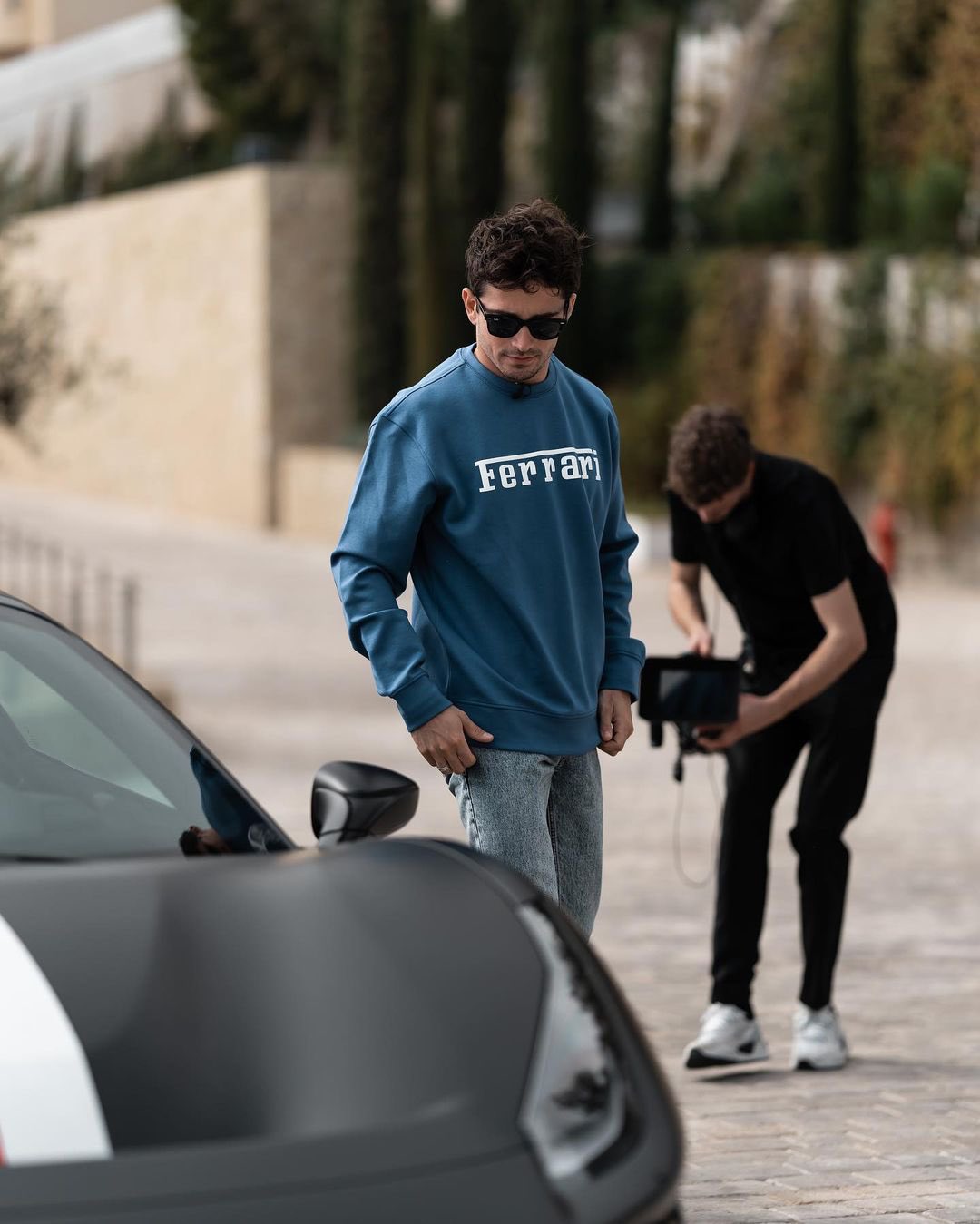 In pictures: Charles Leclerc and his 488 Pista Spider photoshoot for EA ...