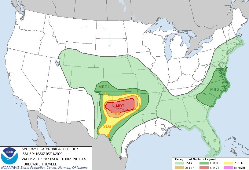 WX History on Twitter: "May 4, 2022: An outbreak of 18 tornadoes impacted Texas and Oklahoma ...