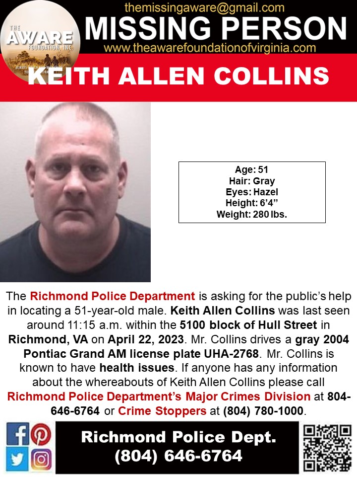 The AWARE Foundation on Twitter: "****MISSING**** RICHMOND, VA The Richmond Police Department is ...